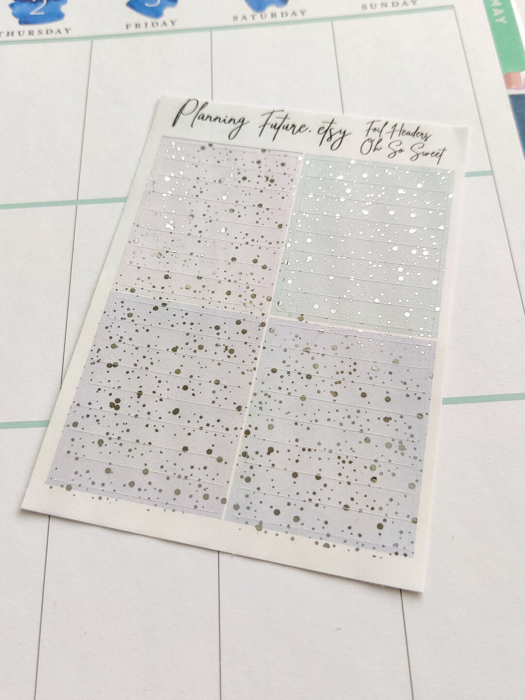 Oh so Sweet Foil Headers Stickers, Decorative Stickers, Planner ...