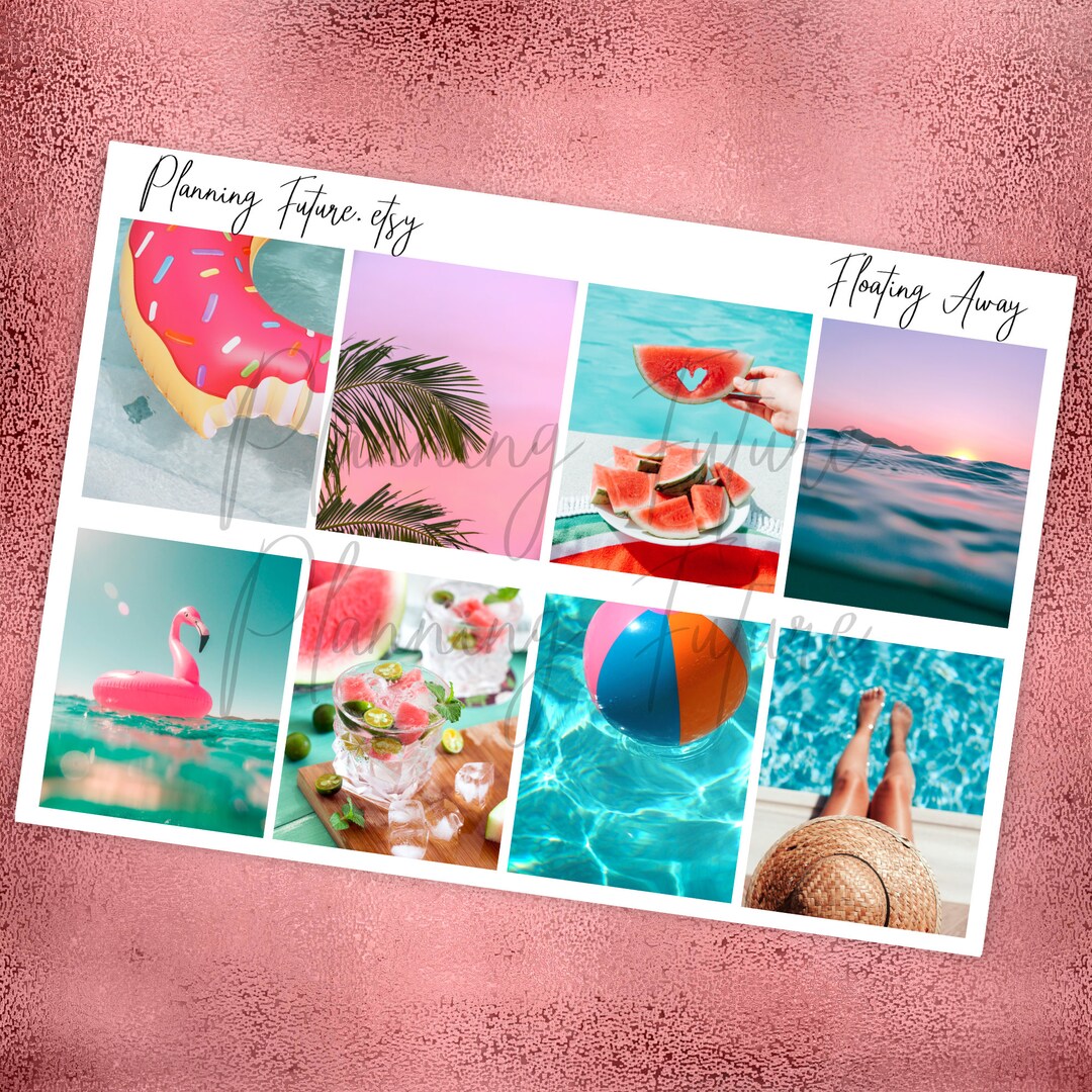 Floating Away Fullbox Stickers, Decorative Stickers, Planner Stickers ...