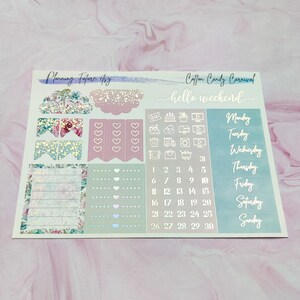 Cotton Candy Carnival Holographic | Foiled Sticker Kit | Planner ...