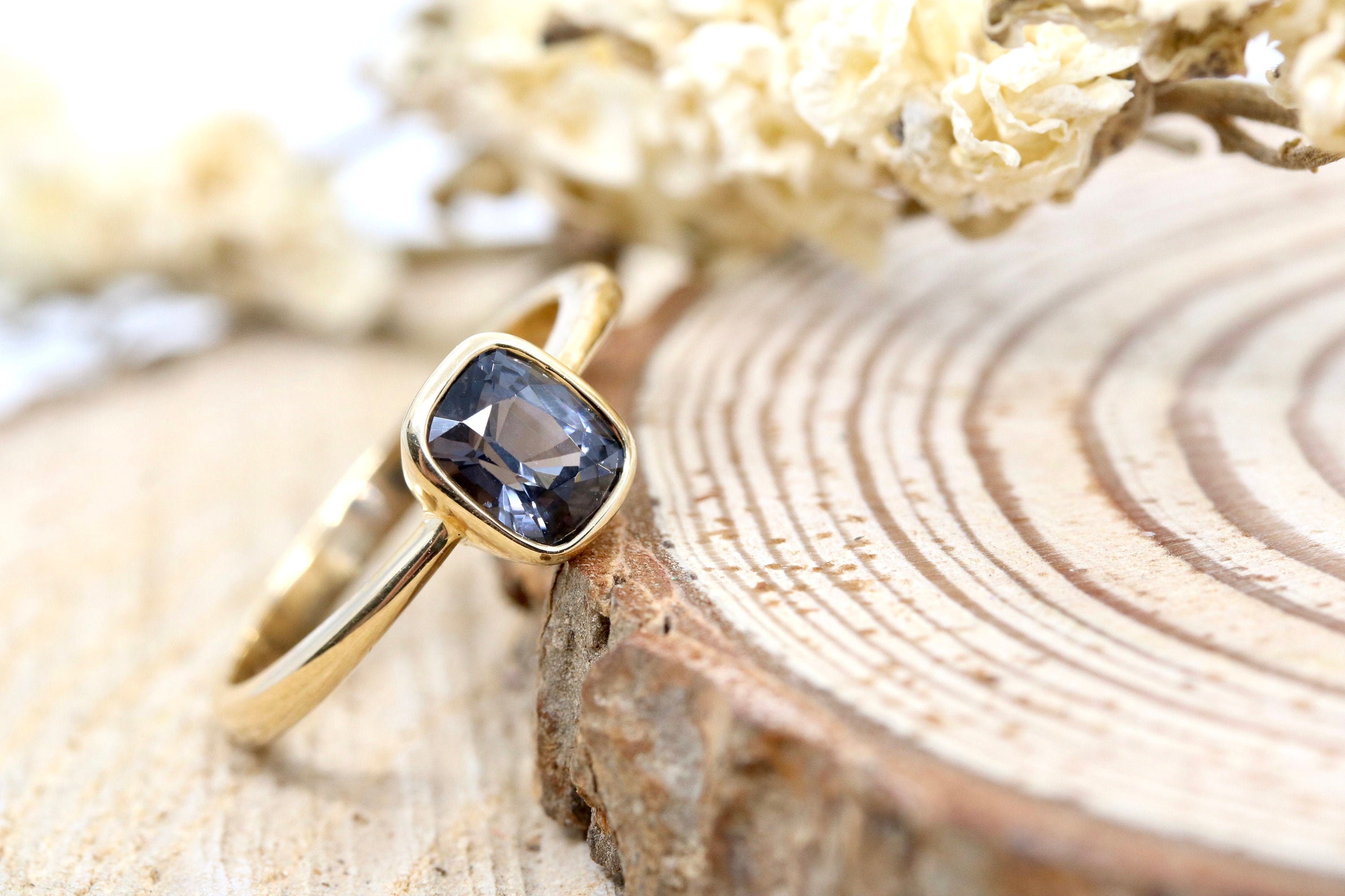 Stunning Handmade Grey Spinel Ring One of a Kind Unusual | Etsy