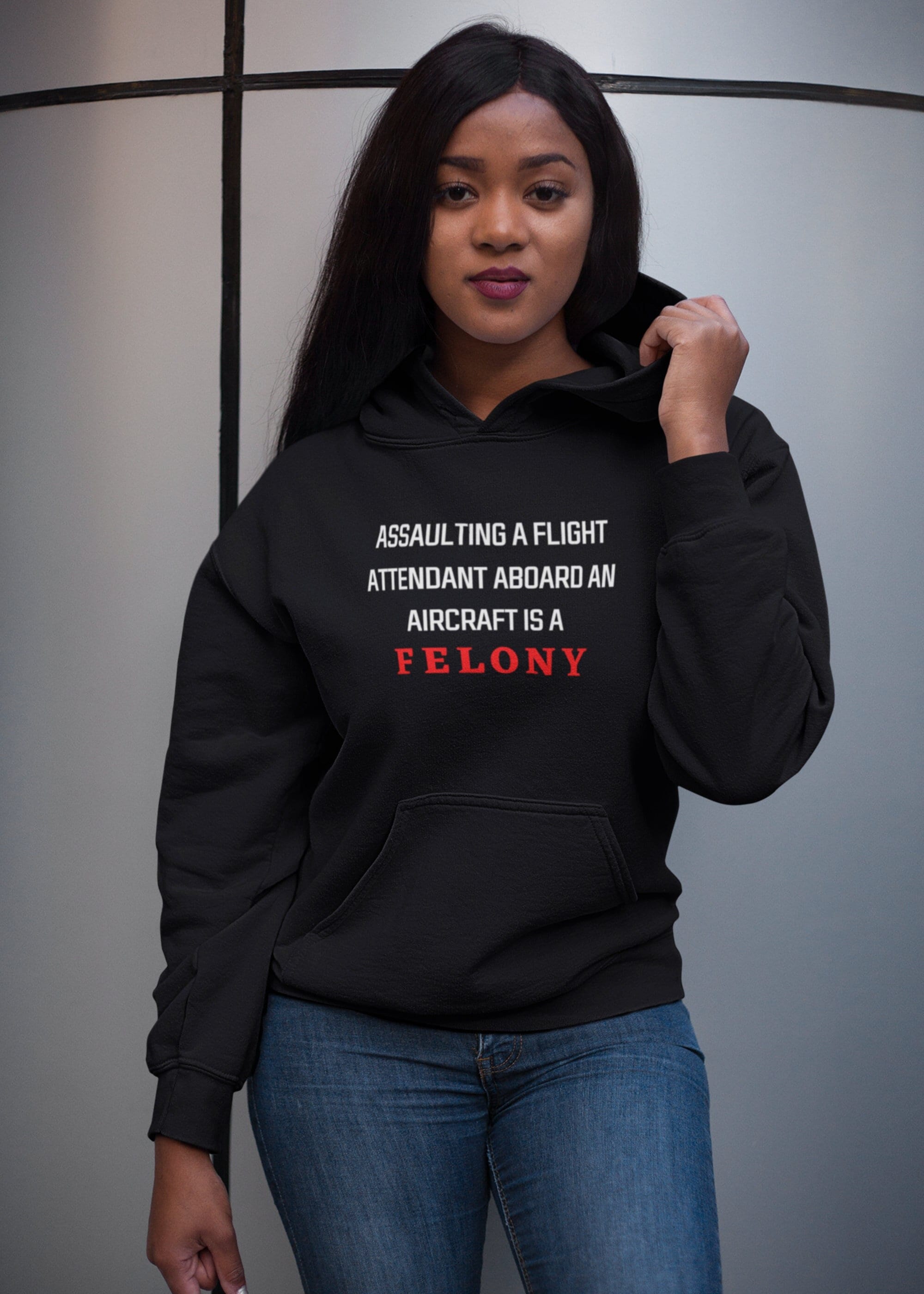 Flight Attendant Hoodie Anti-assault Cabin Crew Gift Stewardess Hooded ...