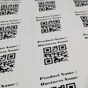 QR Code Square Labels/stickers 24 Matte White Labels 2x2 or 1 1/2x1 1/2 ...