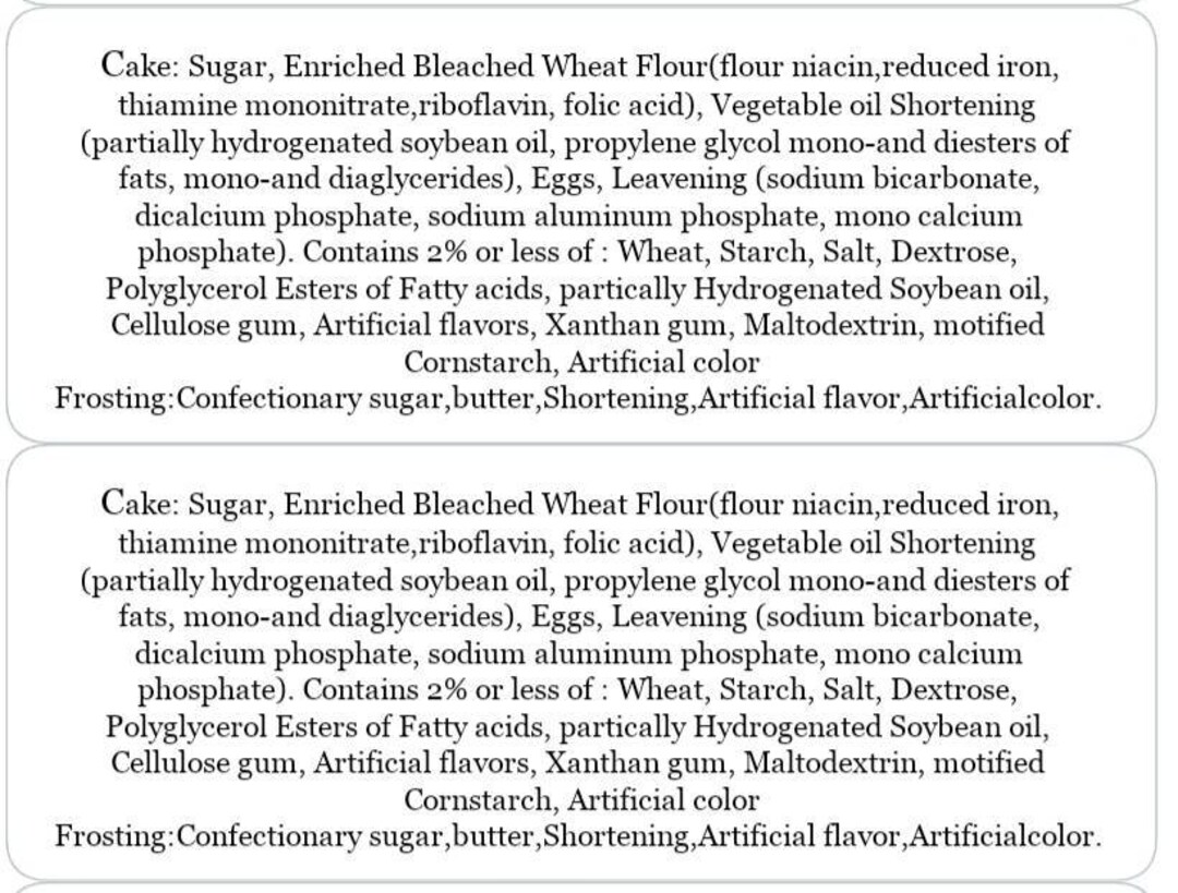 Food and Beverage Ingredient Labels-free Customization-30/60 Matte ...
