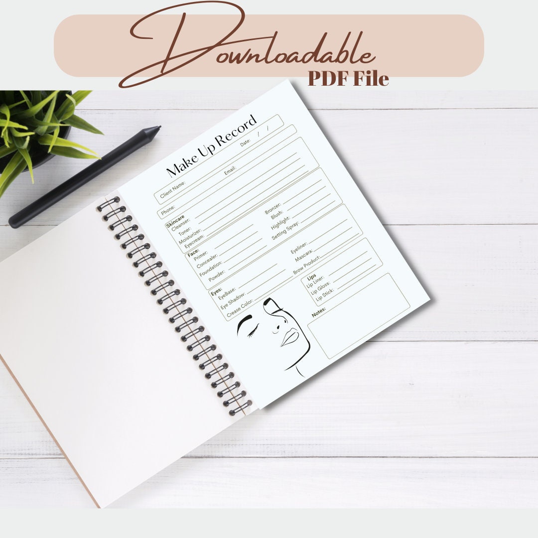 Make up Record-downloadable File-makeup Artist Pages for Notebook-ready ...