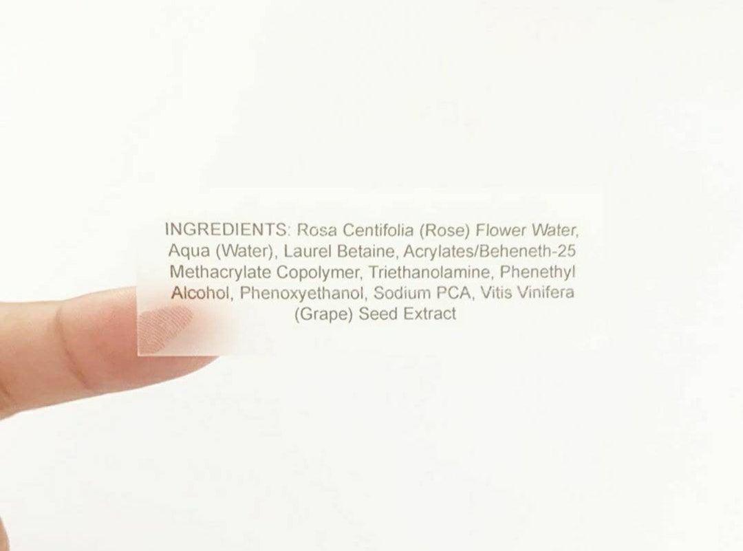 Prolong Ingredients (30) Labels-clear or White- Labels-custom Labels ...