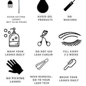 Digital Lash Aftercare Instructions for Homemade Businesses- Digital ...