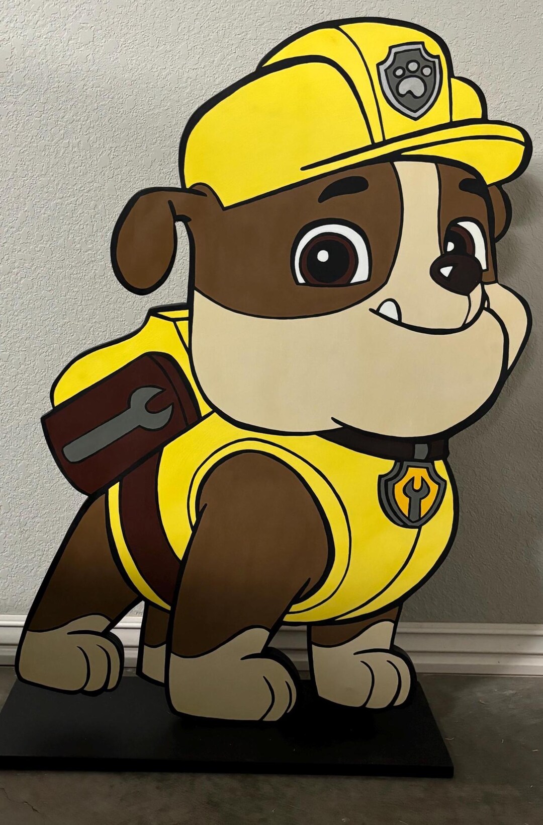 Rubble From Paw Patrol Wooden Cut-put Party Prop Kids Decor - Etsy