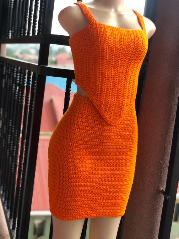 High V Cut Top and Pencil Skirt - Etsy