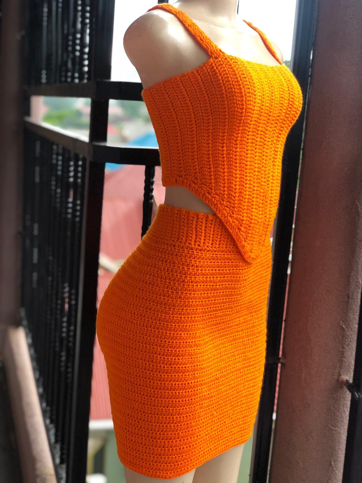 High V Cut Top and Pencil Skirt | Etsy