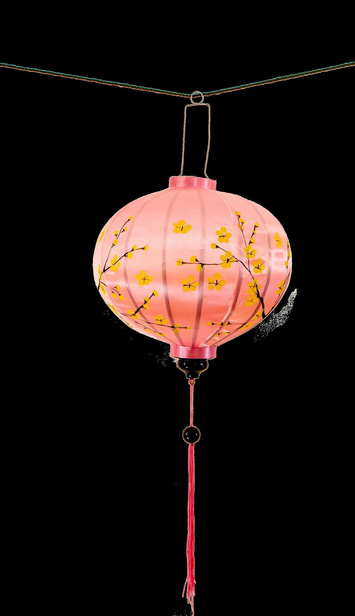 Silk Lantern Pink Painted - Etsy UK