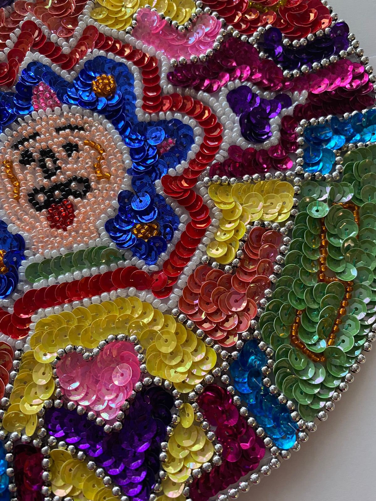 Aztec Calendar Sequin Embroidered Patch, Mexican Aztec Calendar Sequin ...