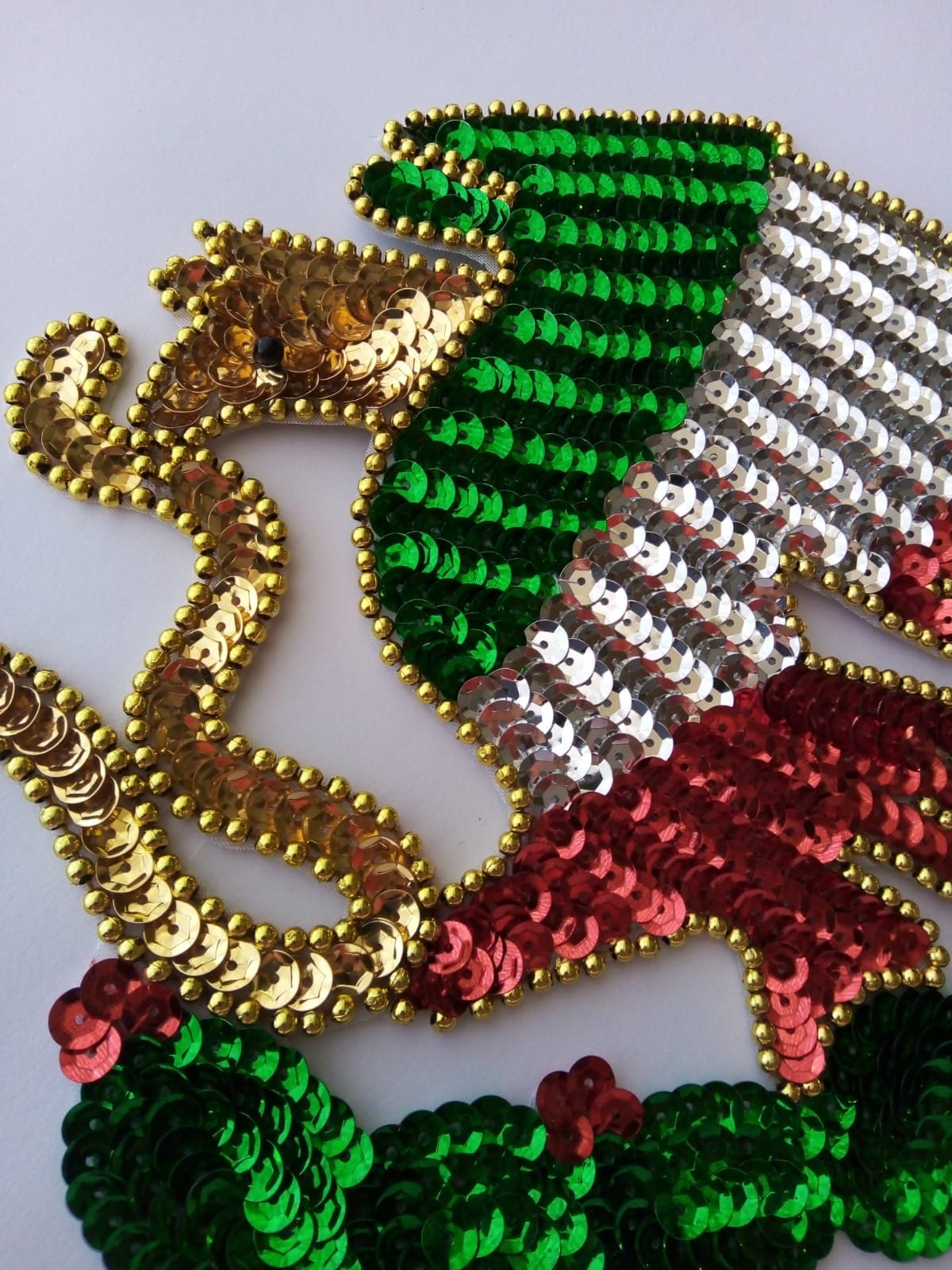 Mexican Eagle Shield Patch in Sequins - Etsy