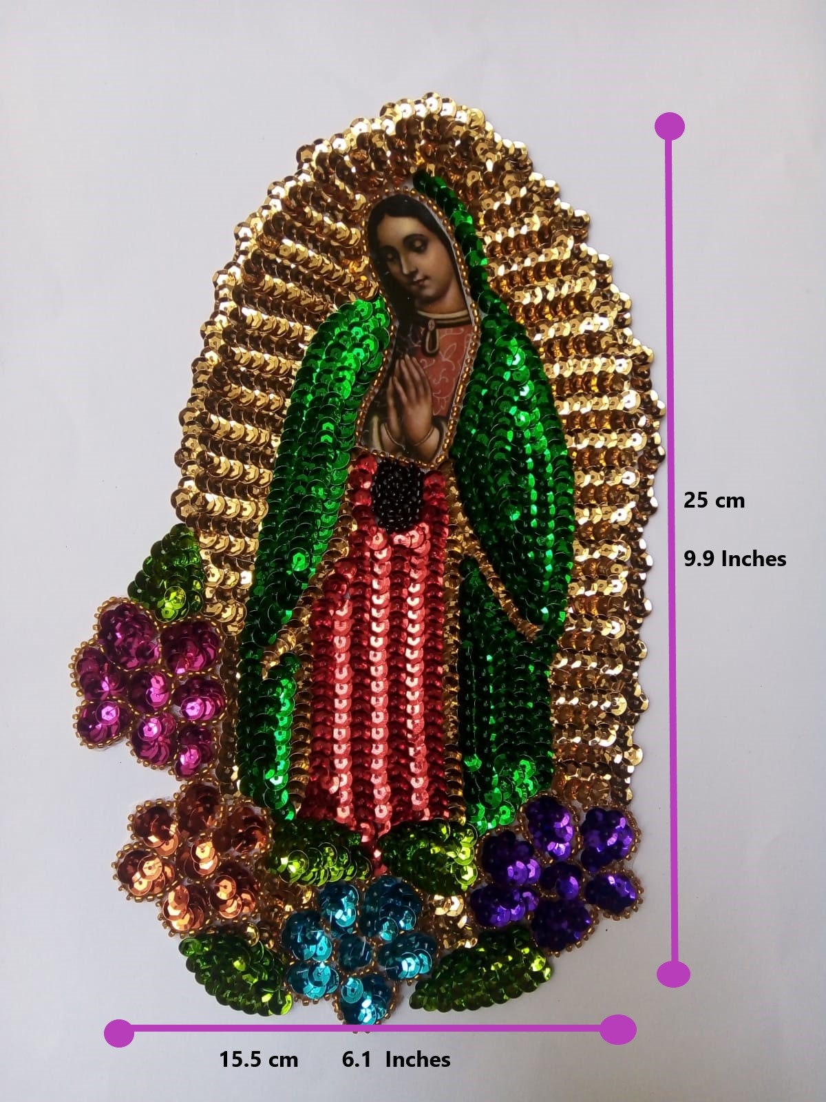 Virgin Sequin Patch Virgin Mary Patch - Etsy