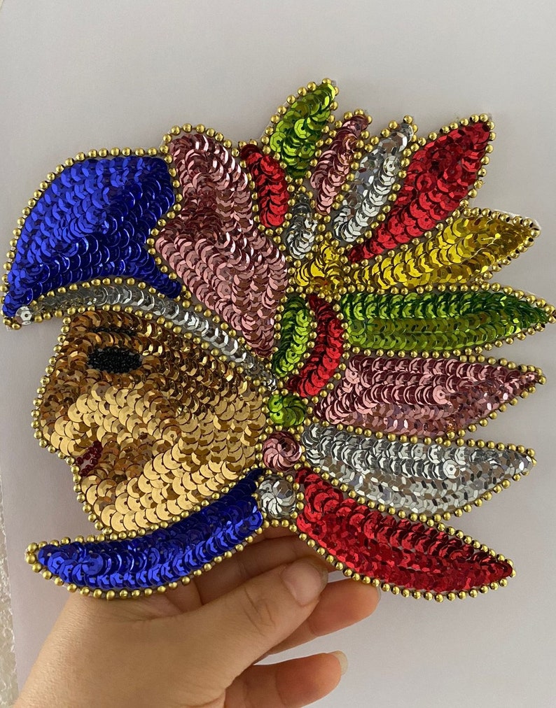 Aztec Knight Applique Sequin Embroidered Patch - Etsy