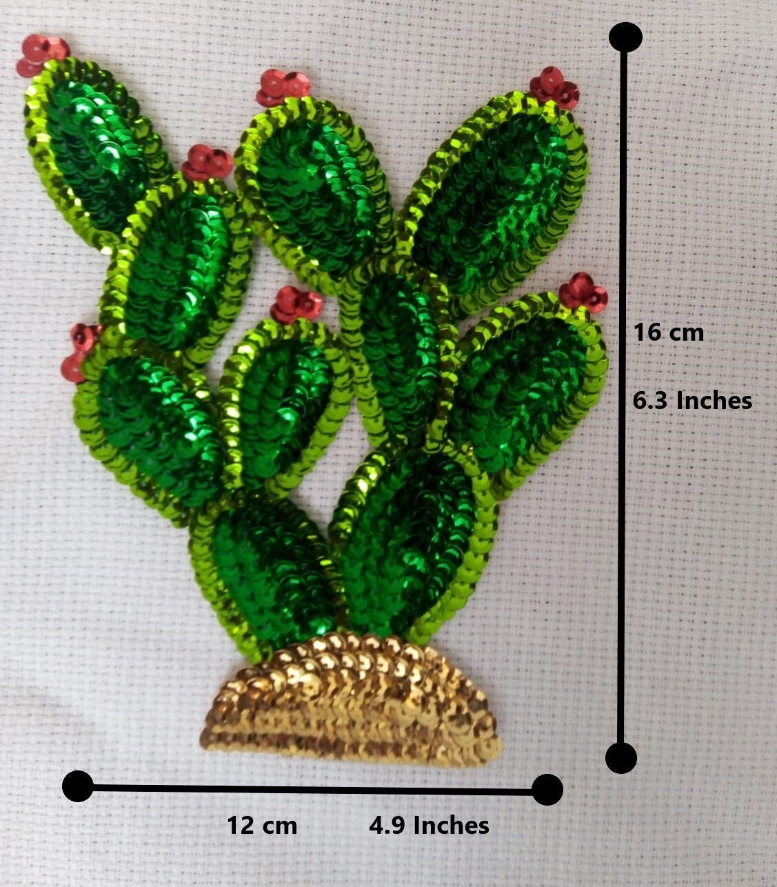 Nopal Sequin Patch Sequin Patch - Etsy