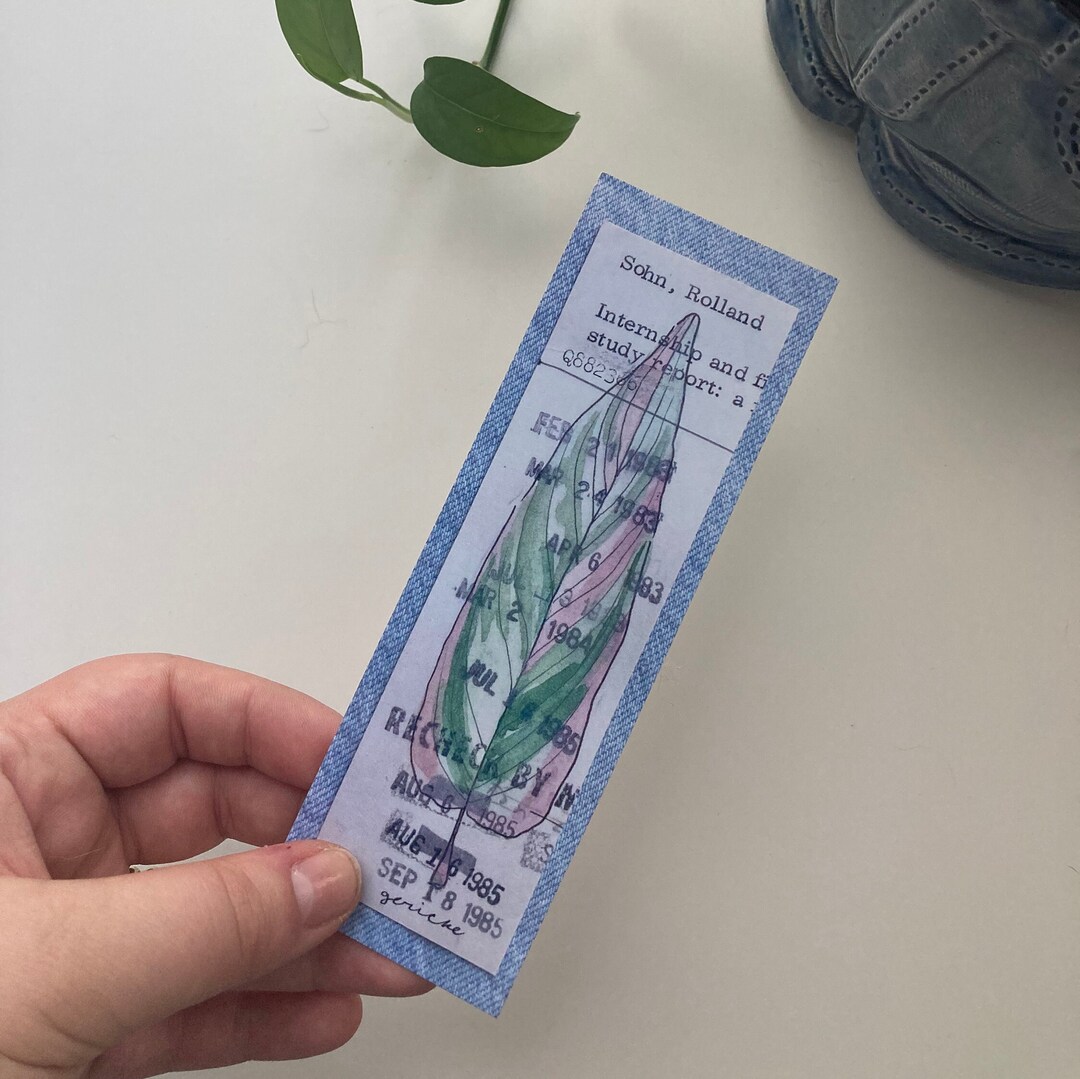 Stromanthe Library Due Date Bookmark - Etsy