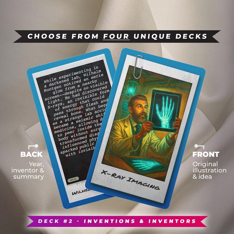 Famous Inventions Card Deck: 40 Illustrated History Cards of STEM ...