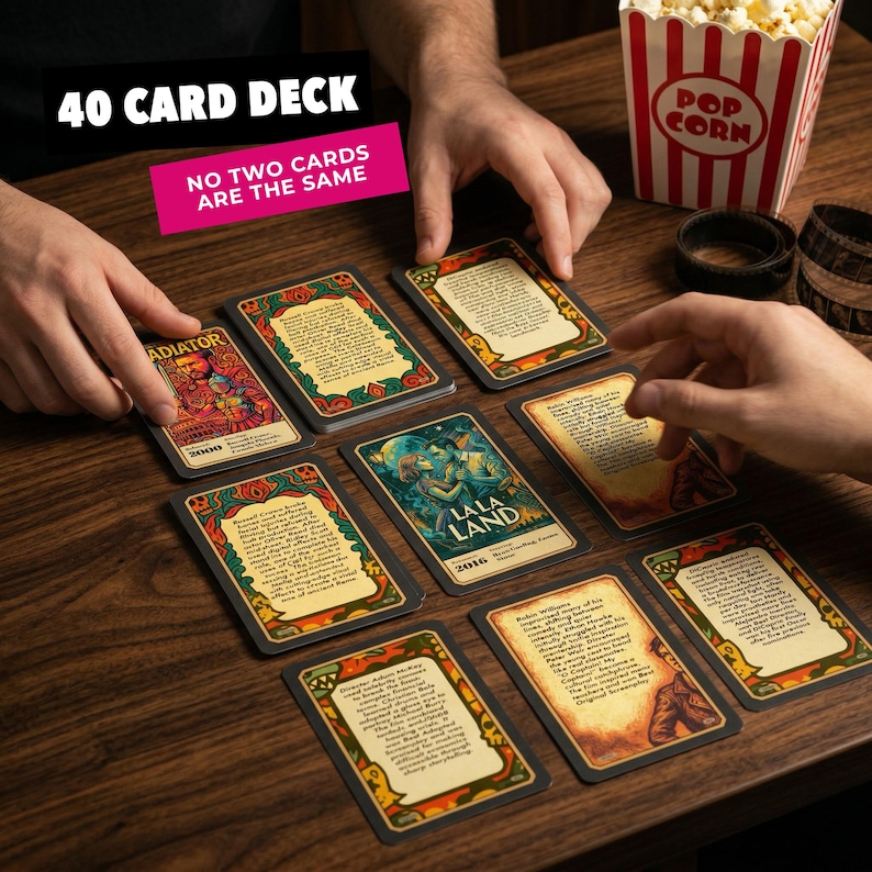Movie Poster Collector Cards | 40-card Film & Cinephile Trivia Deck - Etsy