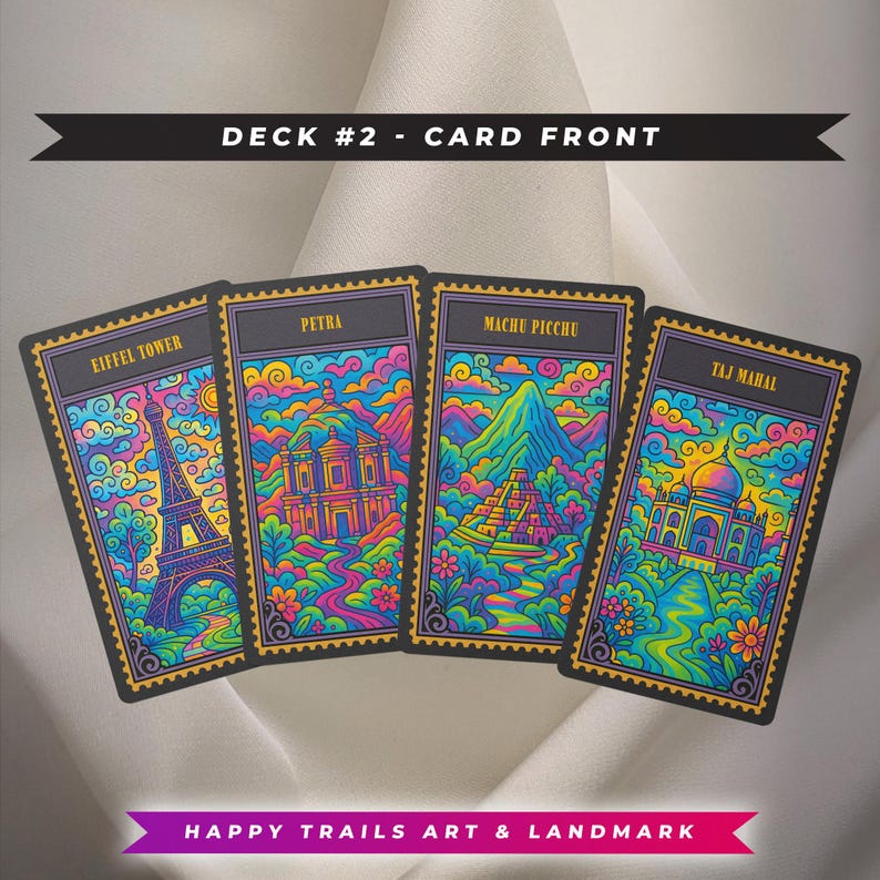 Travel Guide Adventure Cards | Illustrated World Landmarks & Fun Facts ...