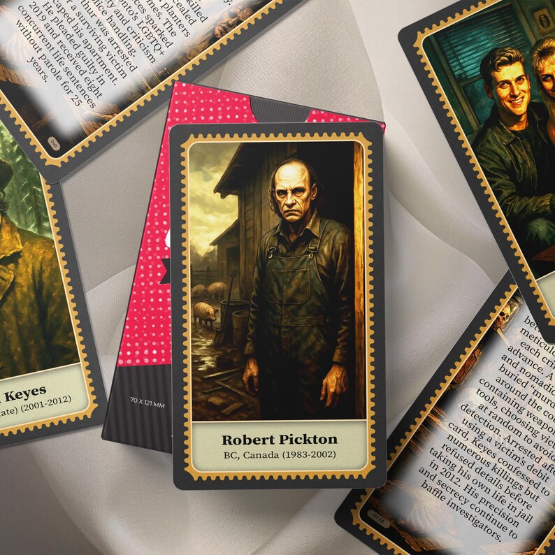 Serial Killer Cards | 40-card Illustrated Criminal Minds History Deck ...