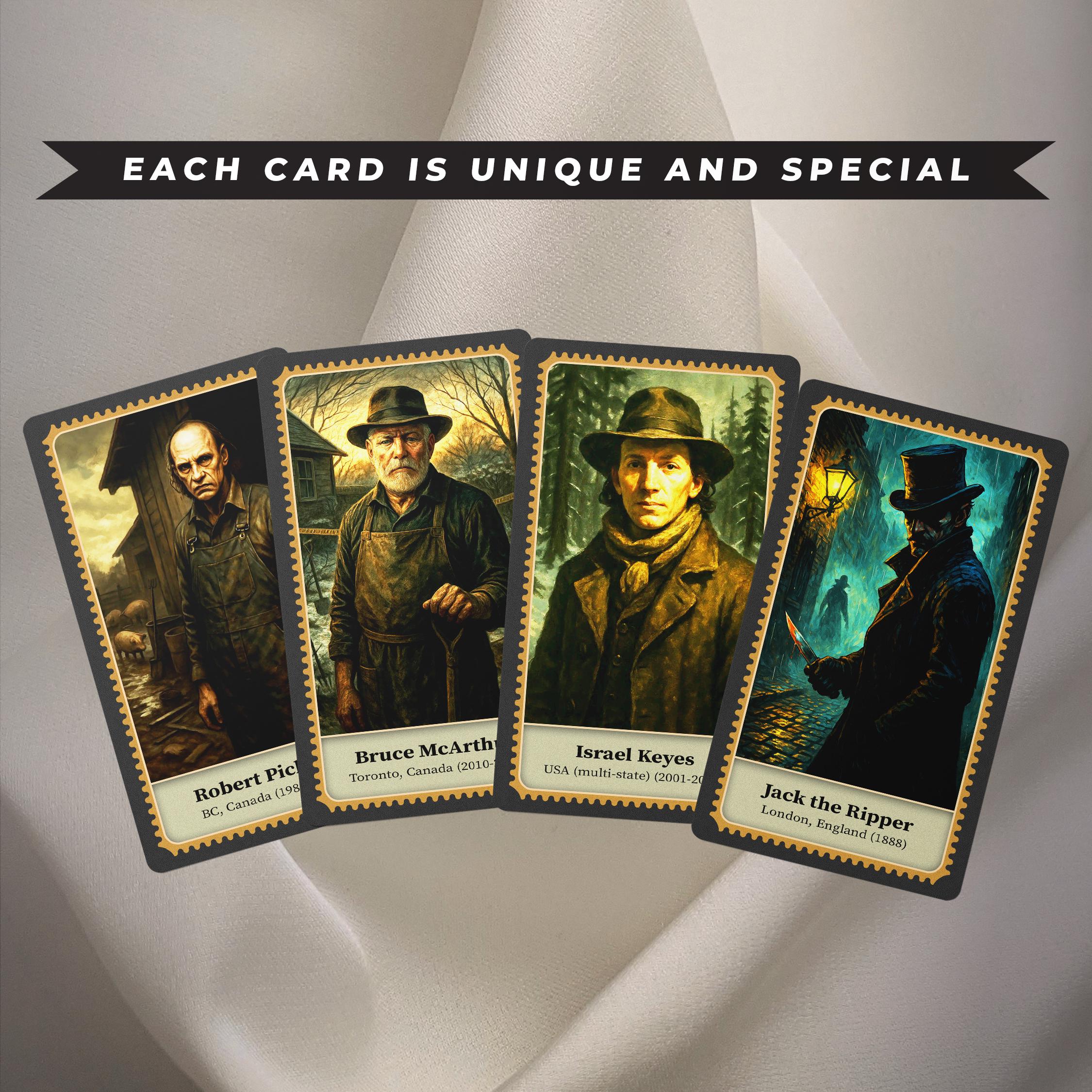 Serial Killer Cards | 40-card Illustrated Criminal Minds History Deck ...