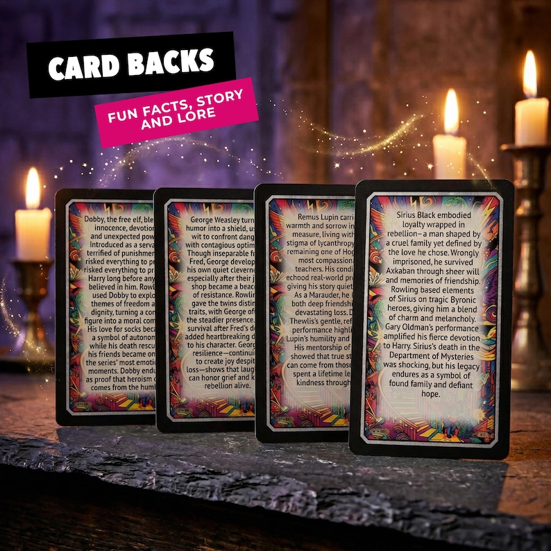 Wizarding School Cards | 40-card Illustrated Potterhead Deck - Etsy