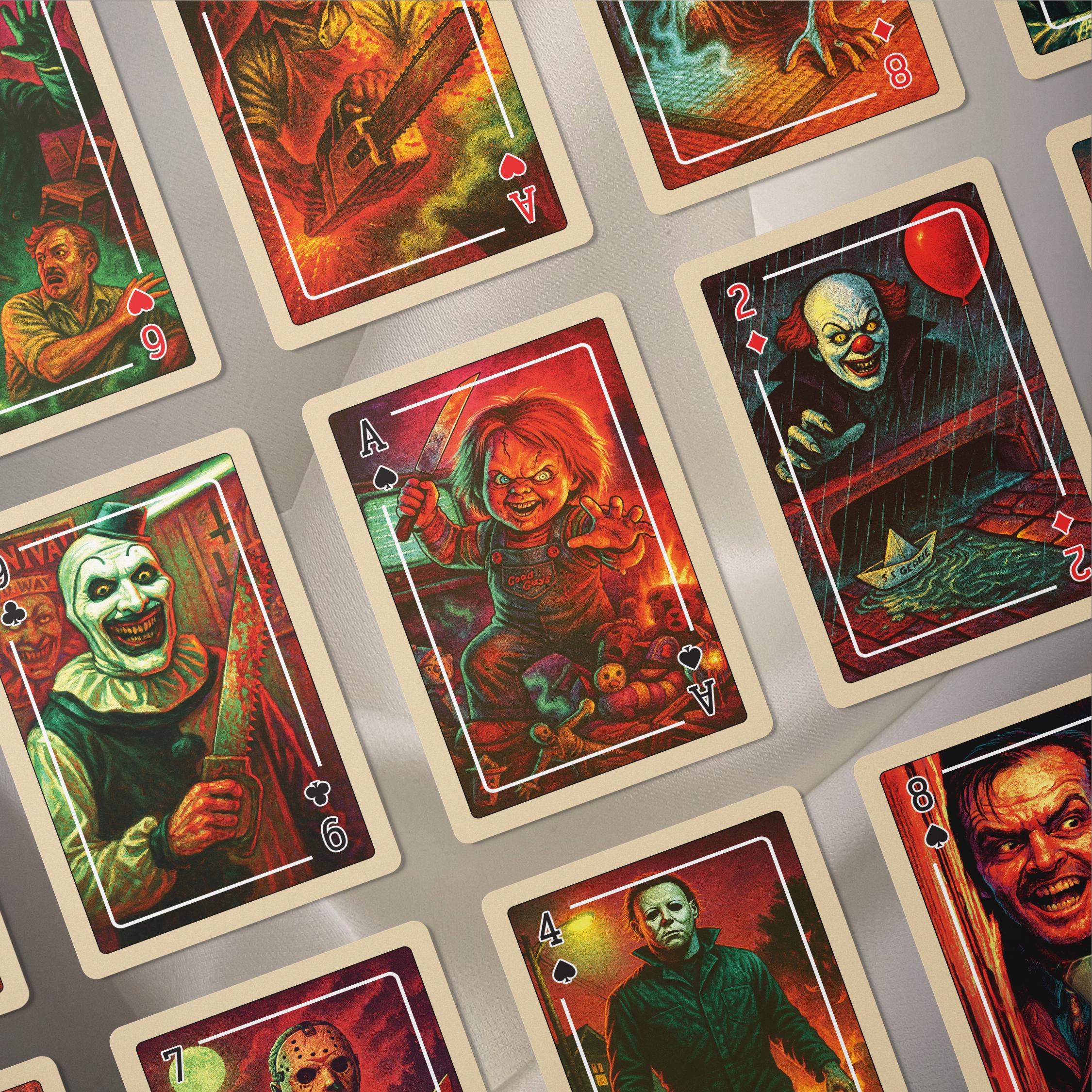 Horror Playing Cards | 54-card Illustrated Monsters & Villains Deck - Etsy