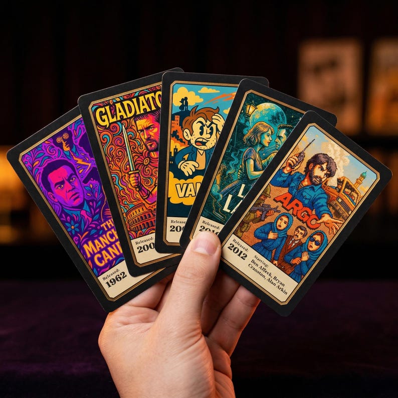 Movie Poster Collector Cards | 40-card Film & Cinephile Trivia Deck - Etsy