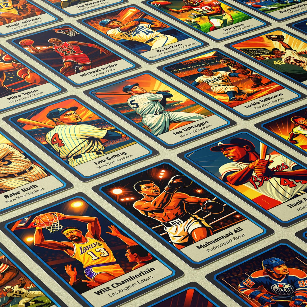 Sports Legends Collector Cards | Fan Illustrated Deck of Iconic ...