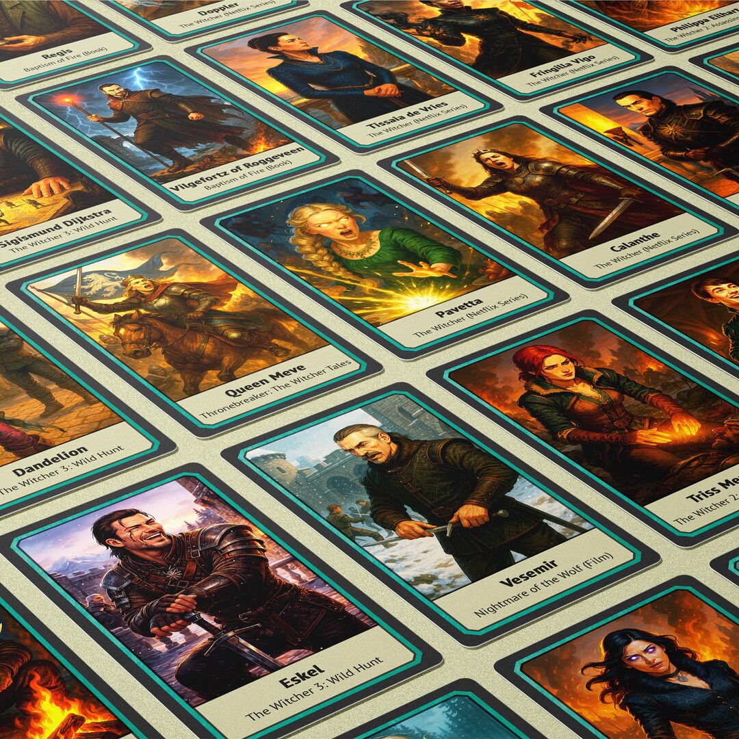 The Witcher Collector Cards | Fan Illustrated Deck of Witcherworld ...