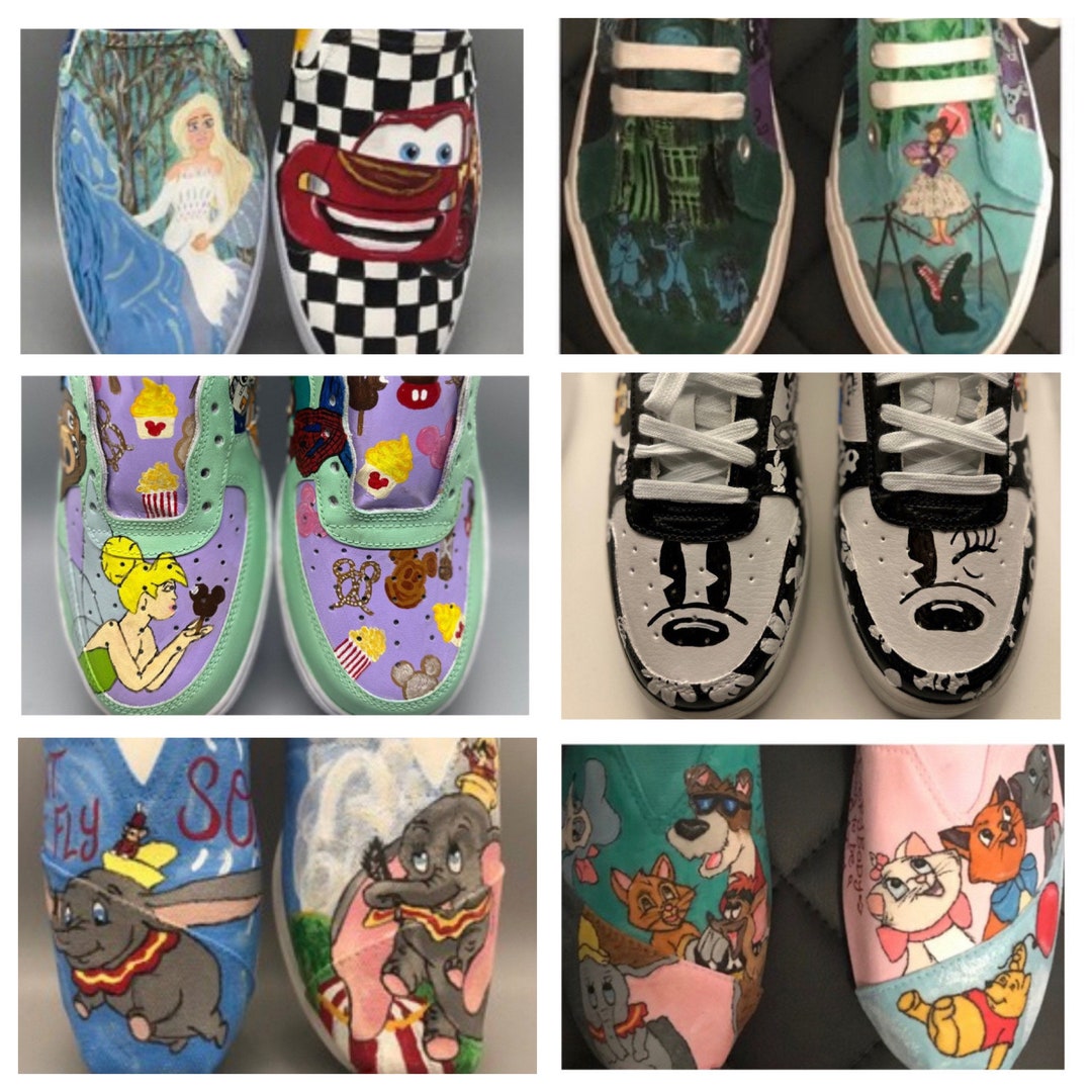 Disney Custom Handpainted Shoes, Custom Disney Shoes, Handpainted Shoes ...