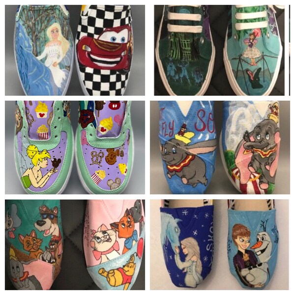 Handpainted Shoes - Etsy