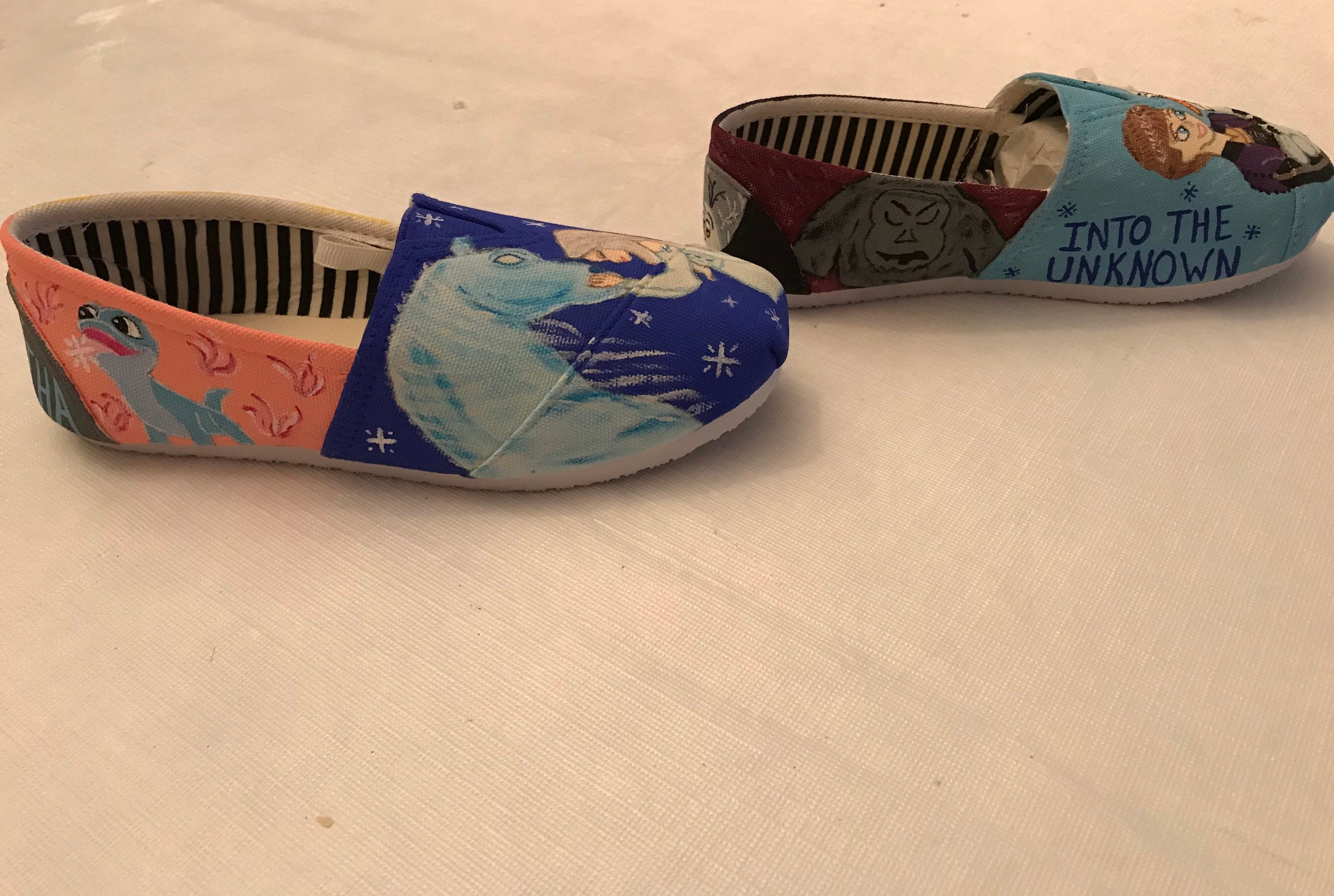 Disney Custom Handpainted Shoes Custom Disney Shoes | Etsy