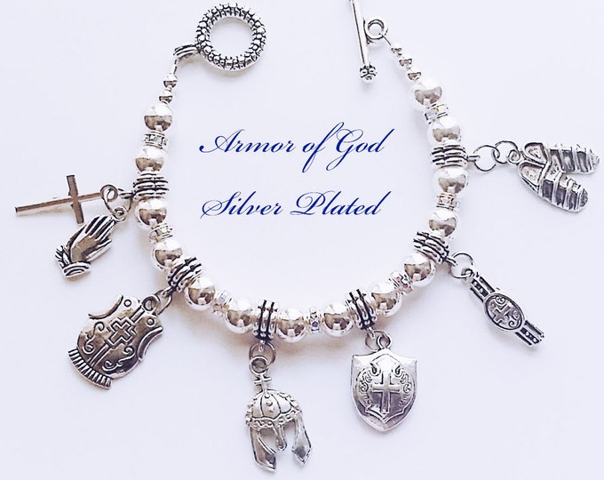 Armor of God Christian Charm Bracelet Jewelry - Etsy