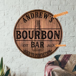 Personalized Bourbon Bar Sign Wood Sign Home Bar Decor Bar - Etsy UK