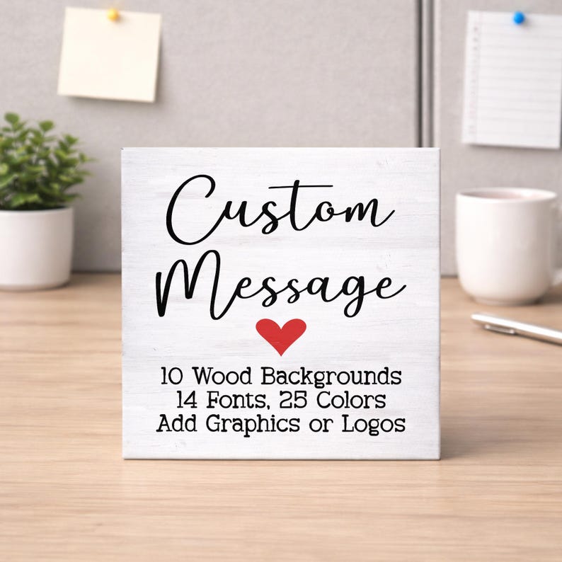 Custom Wood Desk Sign, Personalized Office Decor, Coworker Gift - Etsy
