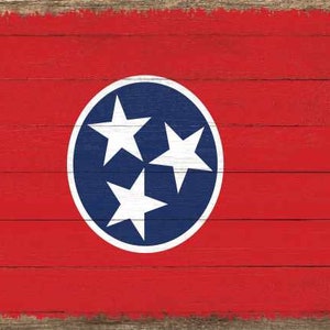 Tennessee State Flag Wood Sign Rustic Wall Décor Gift 12x18 B3 ...