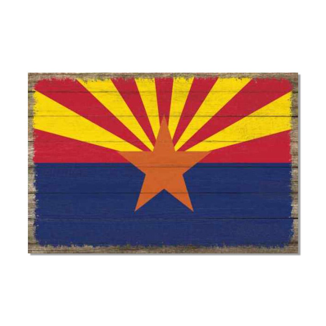 Arizona State Flag Wood Sign Rustic Wall Décor Gift 12x18 - Etsy