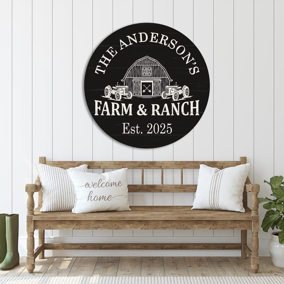 Custom Wood Signs Round, Business Logo Sign, Business Wall Sign, Round ...