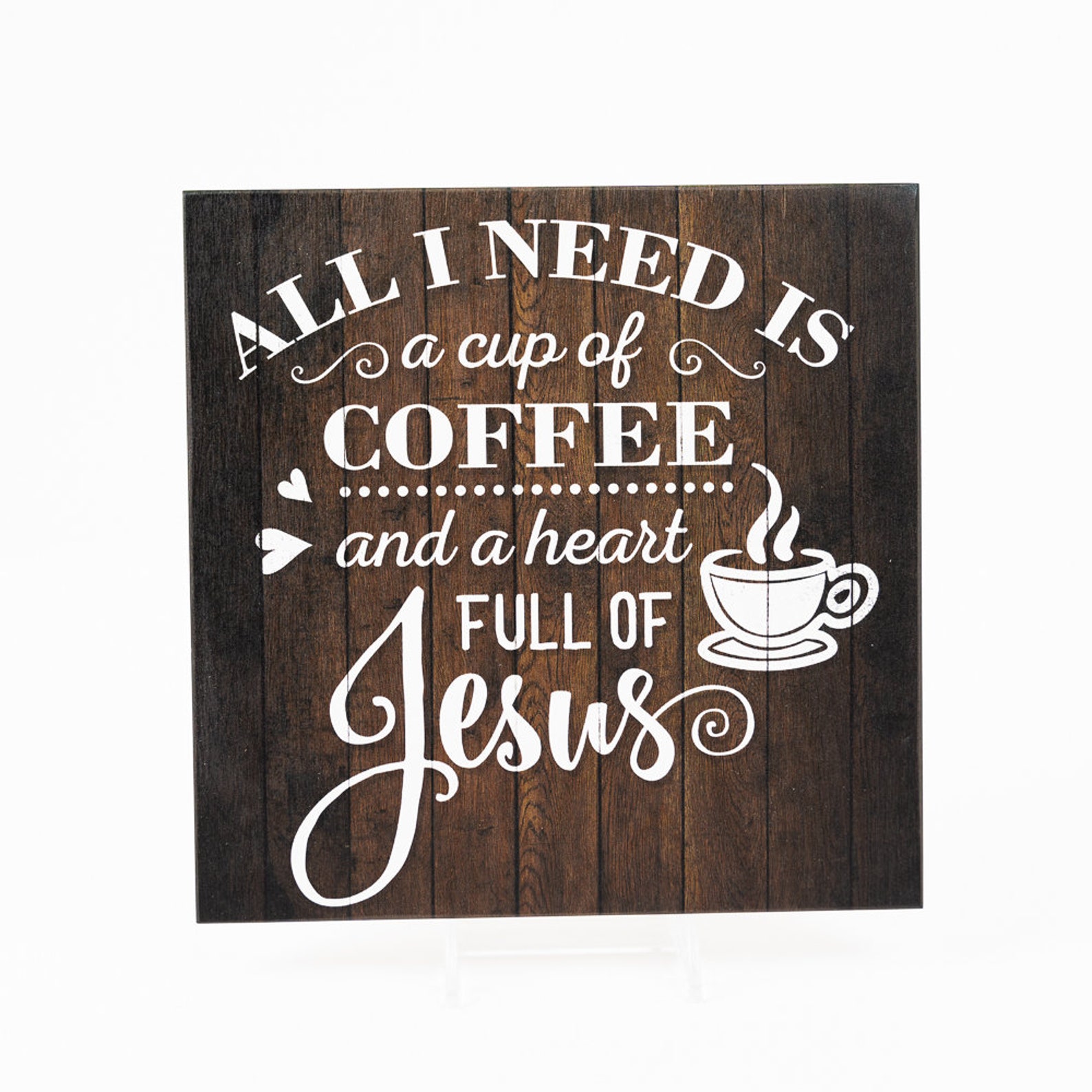 Coffee and Jesus Rustic Looking Inspiration Faith Wood Sign - Etsy