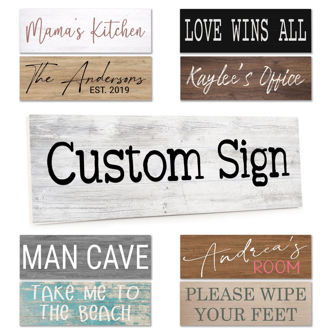 Customizable Wood Sign, Personalized Saying Wood Sign, Housewarming ...