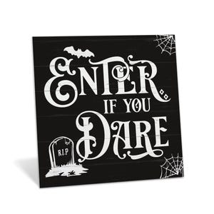 Enter If You Dare Sign, Seasonal Gifts, Wood Signs, Halloween Decor ...