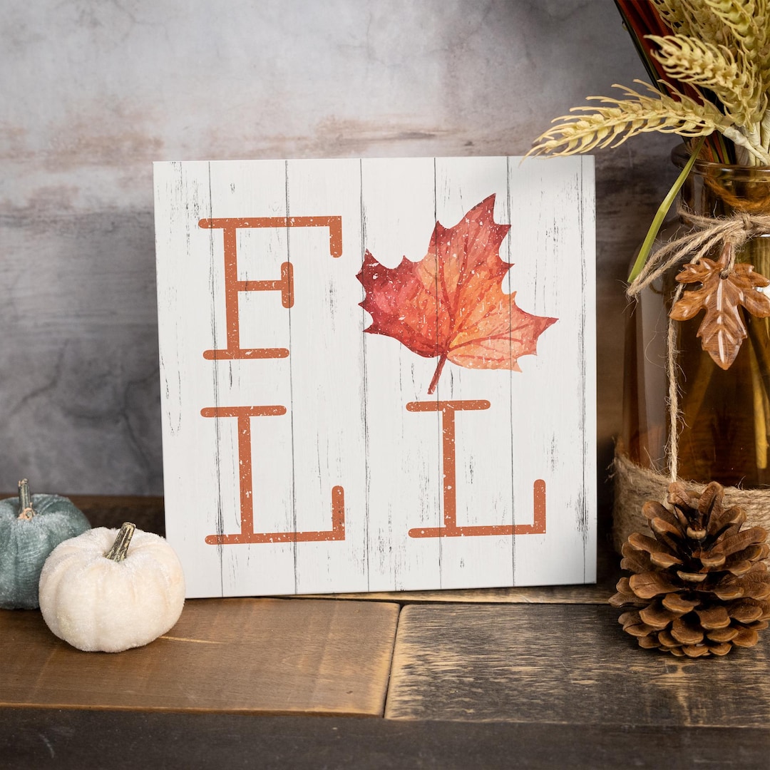 Fall Leaves Sign, Fall Sign, Wood Sign, Fall Home Decor, Autumn Leaves ...