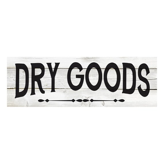 Dry Goods Sign Grocery Store Mercantile Chic White Farmhouse | Etsy