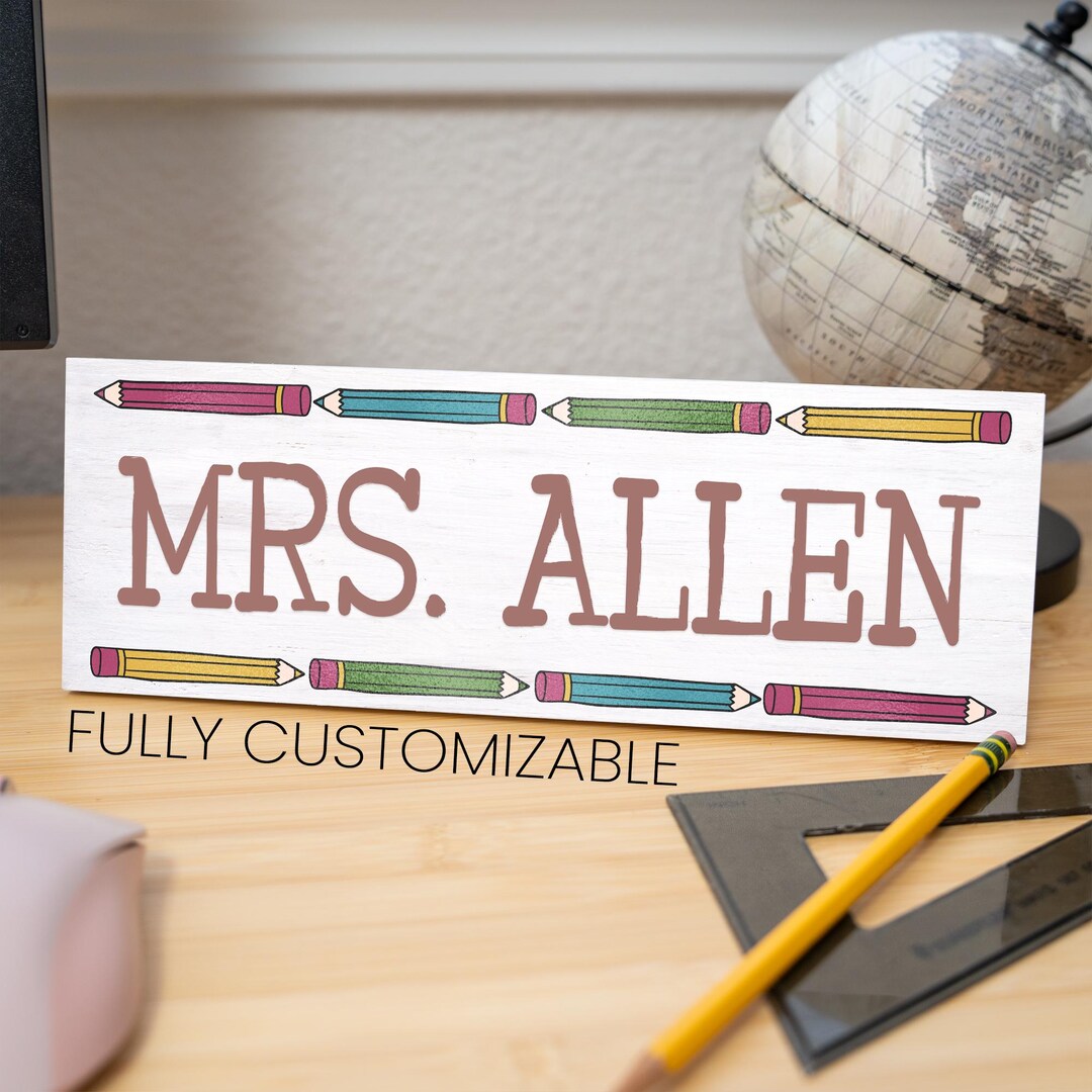 Teacher Gifts, Back to School Gift, Custom Name Plaque, Desk Decor ...