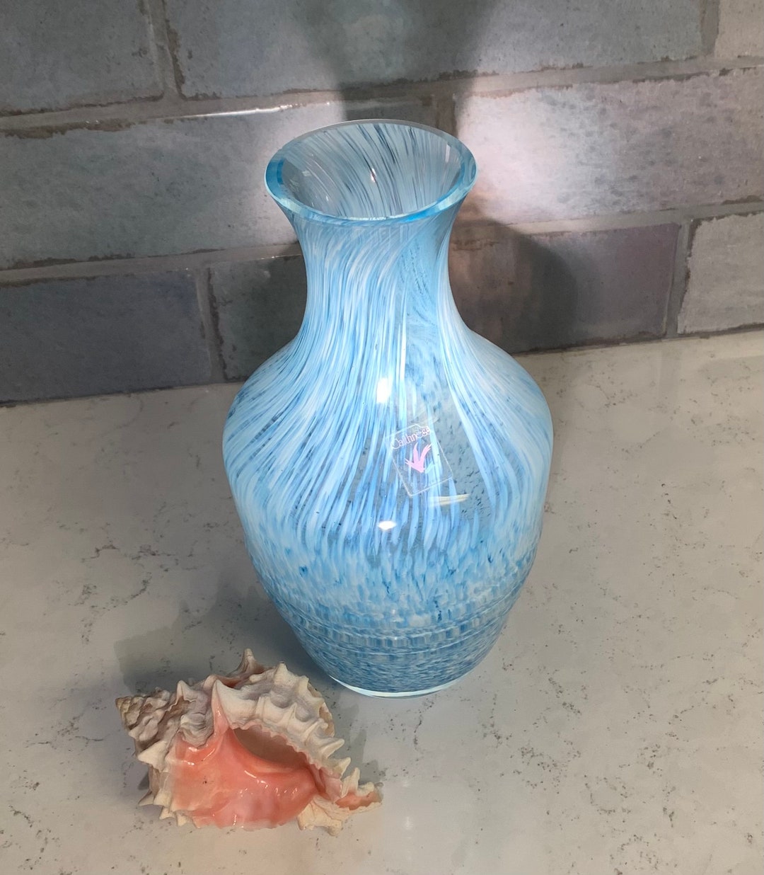 Beautiful Caithness Blue Vase From Scotland - Etsy