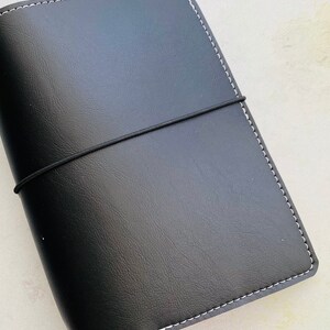 All Black Planner Cover. Mini Happy Planner Cover. Traveler’s Notebook ...
