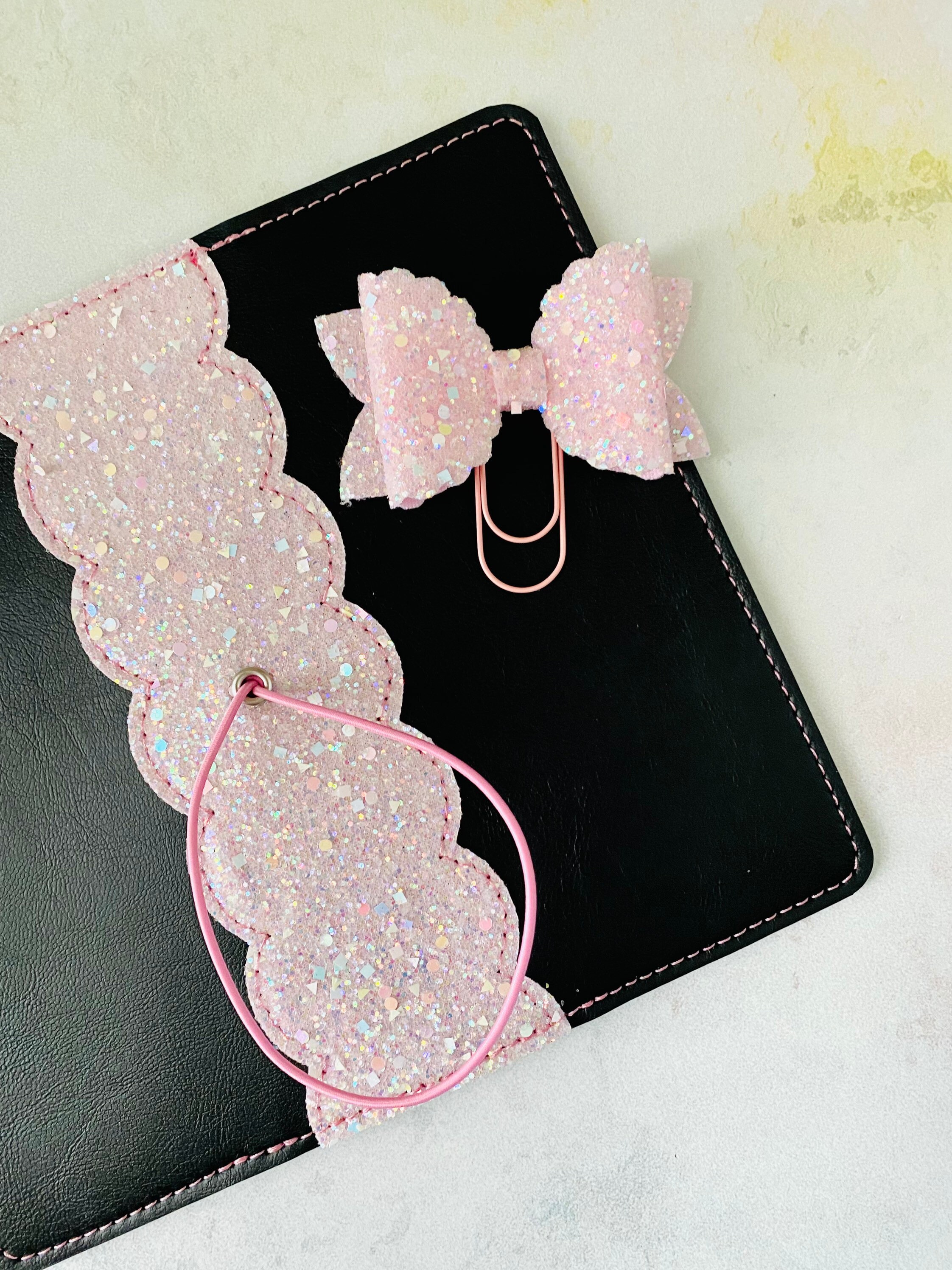 Black and Pink Handmade Planner Cover. Handmade Faux Leather - Etsy