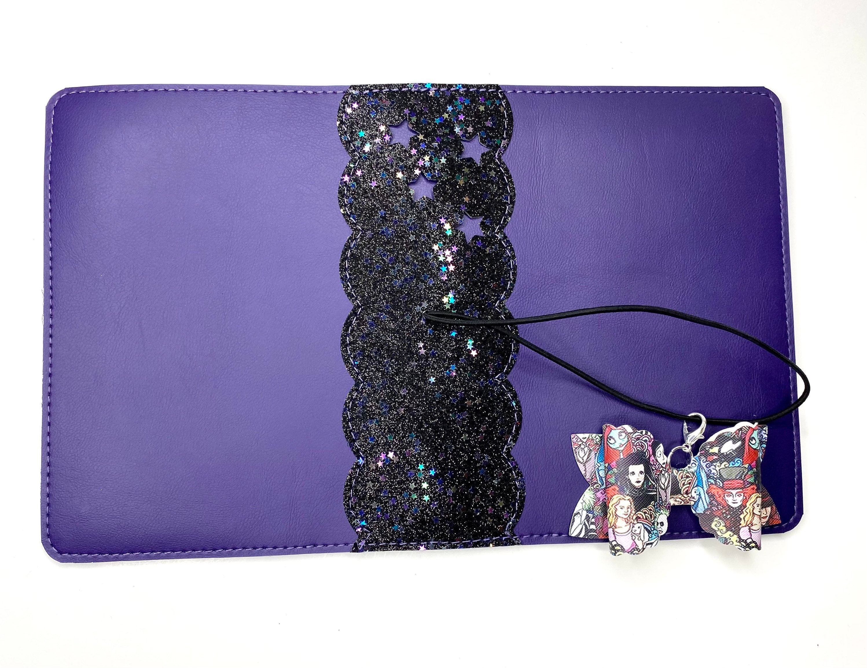 Handmade purple faux leather planner cover. Different sizes | Etsy