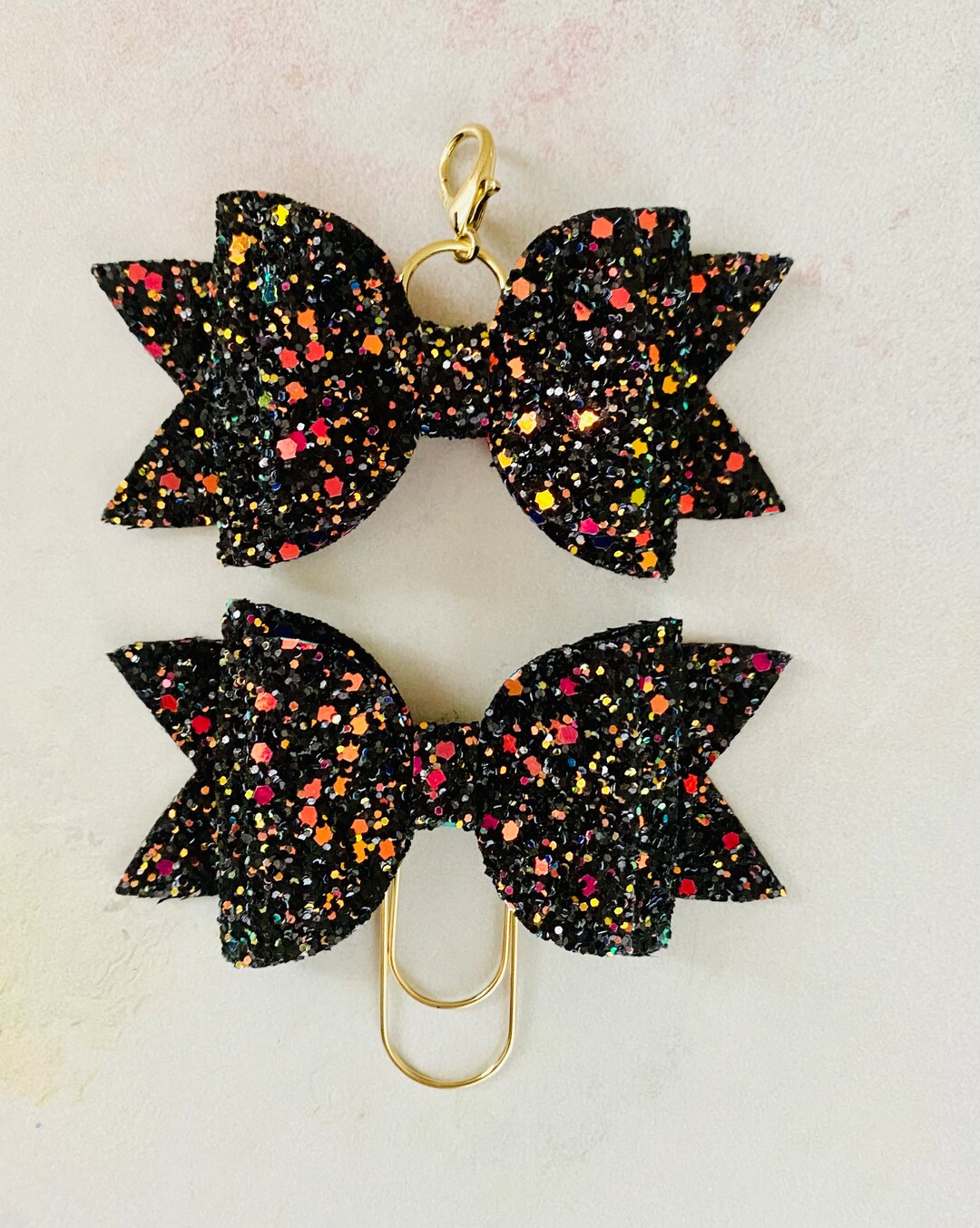 Handmade Chunky Glitter Bow Set . Planner Paper Clips. Planner ...